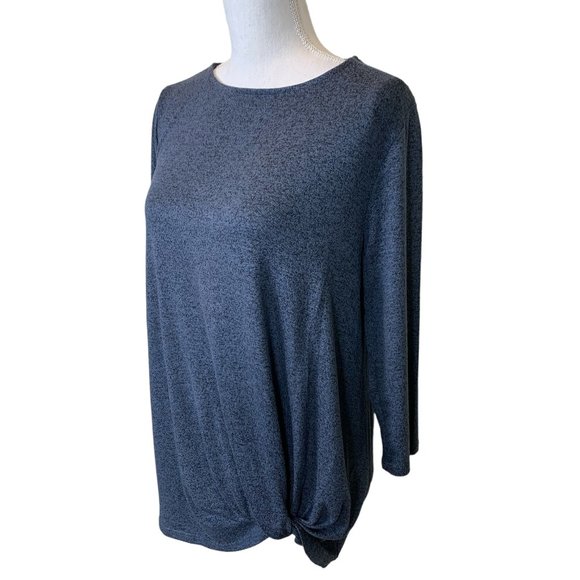 Matty M | Tops | Matty M Women Blouse Top Blue Gray Soft 34 Sleeve ...